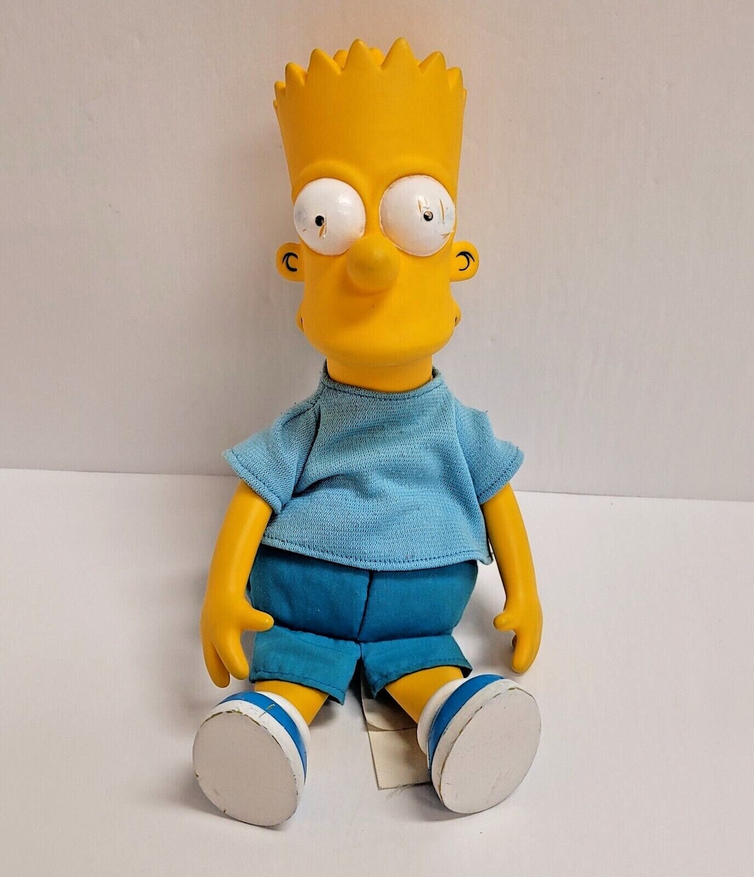 Vintage 1990 Bart Simpson 11 Plush Doll Plastic Toy the Simpsons Matt ...