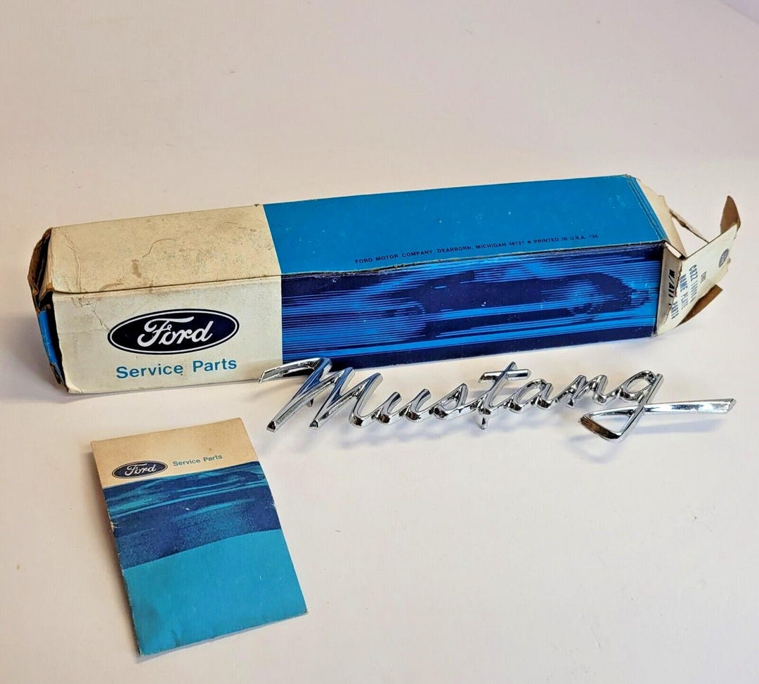 1968 Mustang Fastback Coupe Convertible NOS Fender Emblem Nameplate ...