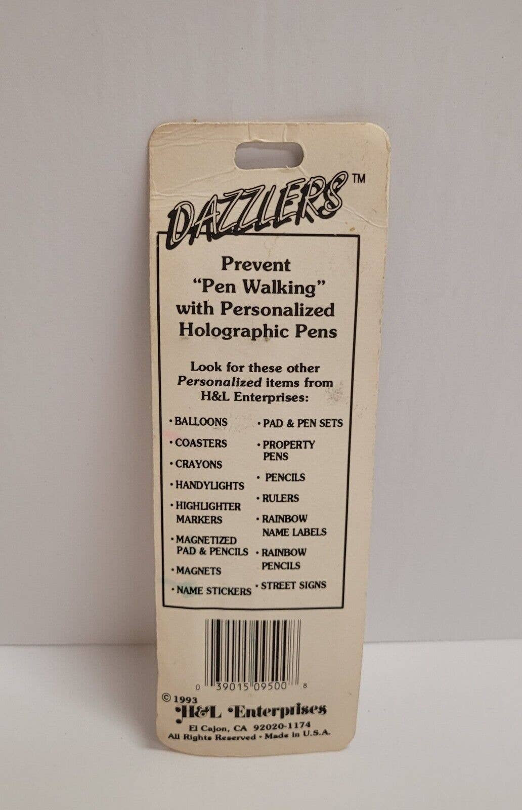 Vintage Dazzlers Holographic Pens - Mary - 3pk Made in USA 1993 H&L Ent ...