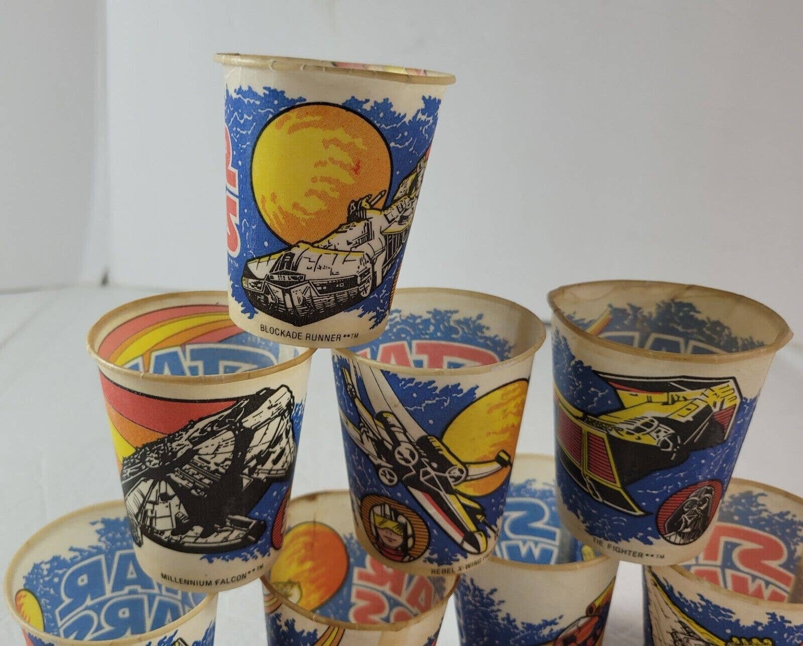 Vintage Star Wars Dixie Cups 1970s W/ Space Ships X-wing Tie - Etsy