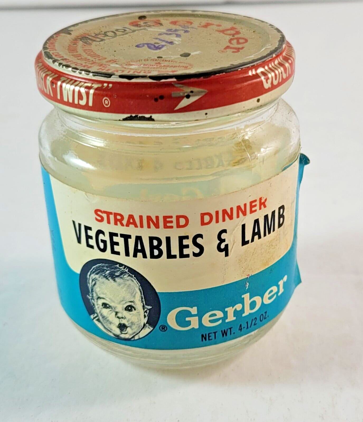 Vintage Gerber Baby Food Jar 1960s Vegetables & Lamb - Etsy