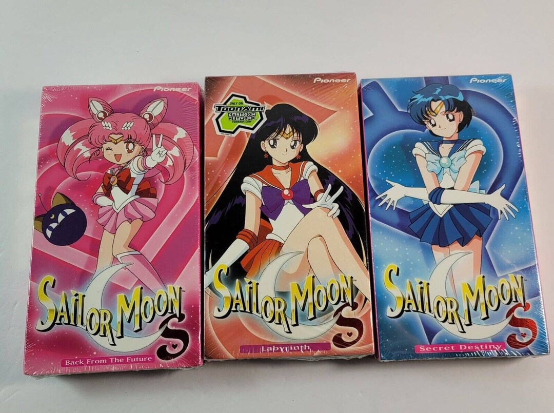 Sailor Moon S Lot of 3 SEALED New VHS Tapes 2000 Pioneer Watermarked ...