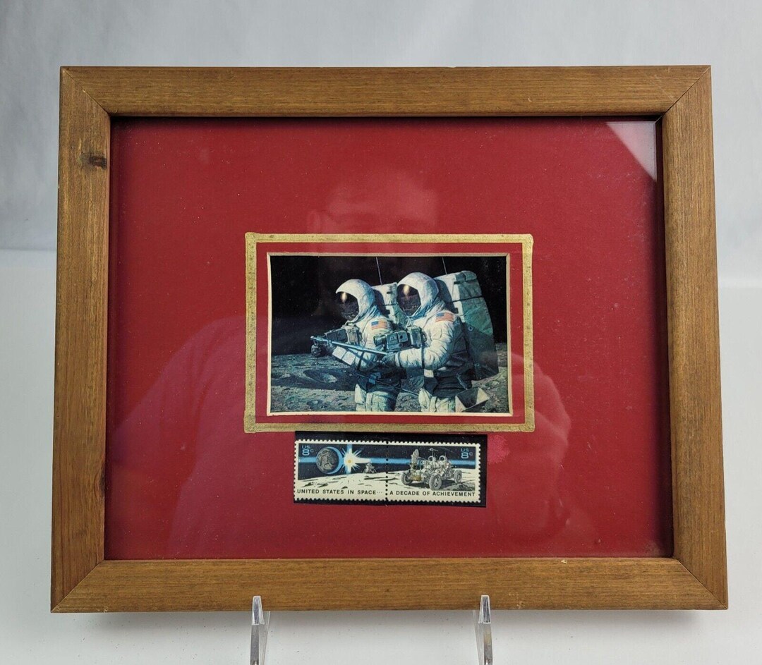 1971 United States in Space A Decade of Achievement Framed 8 Cent ...