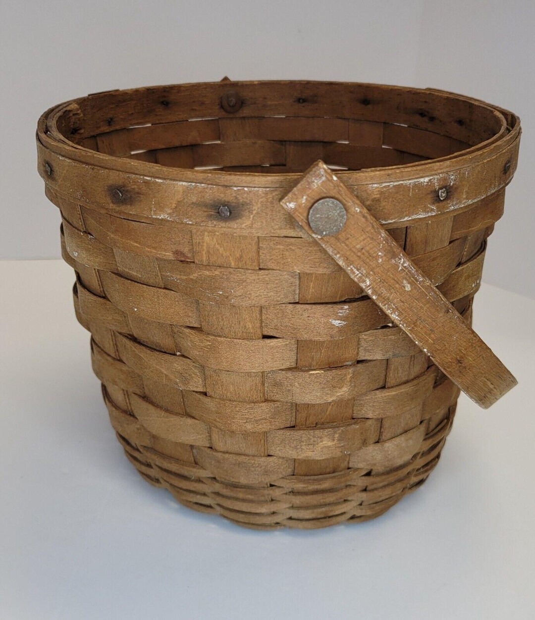 Vintage Longaberger 6.5” Measuring Basket 1986 Adjustable Handle USA ...