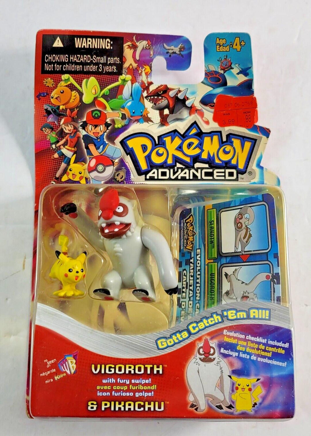 Pokemon Advanced Vigorith and Pikachu Mini Figure 2-pack New & Sealed ...