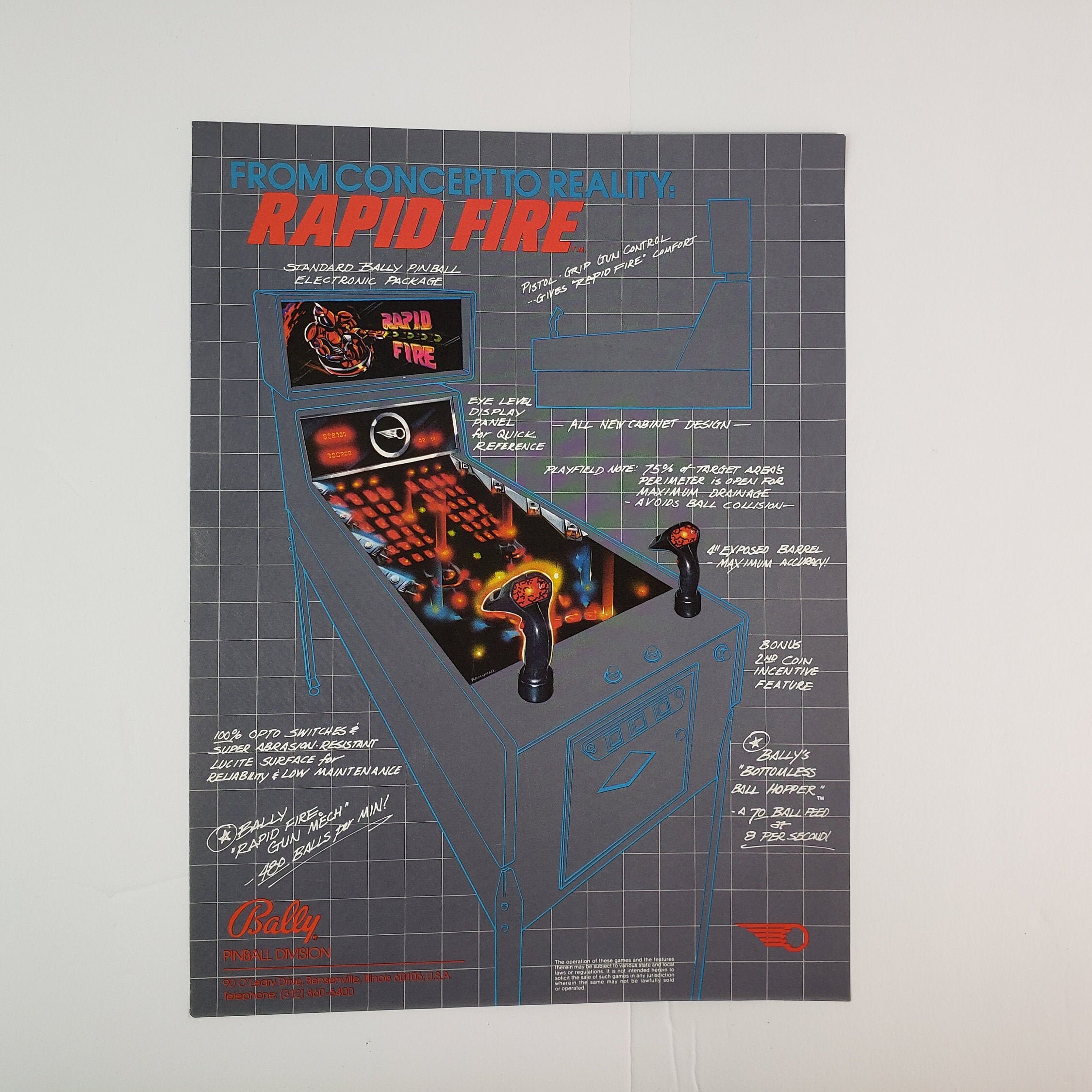 Vintage Bally RAPID FIRE Arcade Machine Video Game Original - Etsy