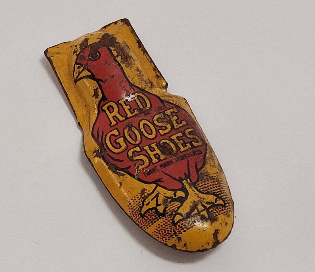 Vintage Red Goose Shoes Advertising Cricket Clicker Toy Tin - Etsy