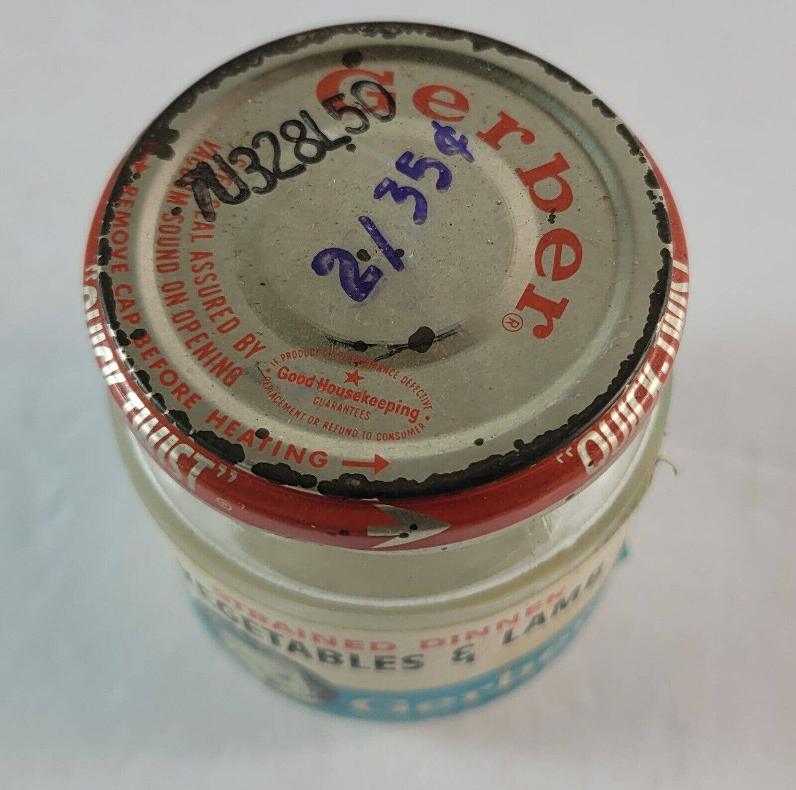 Vintage Gerber Baby Food Jar 1960s Vegetables & Lamb - Etsy