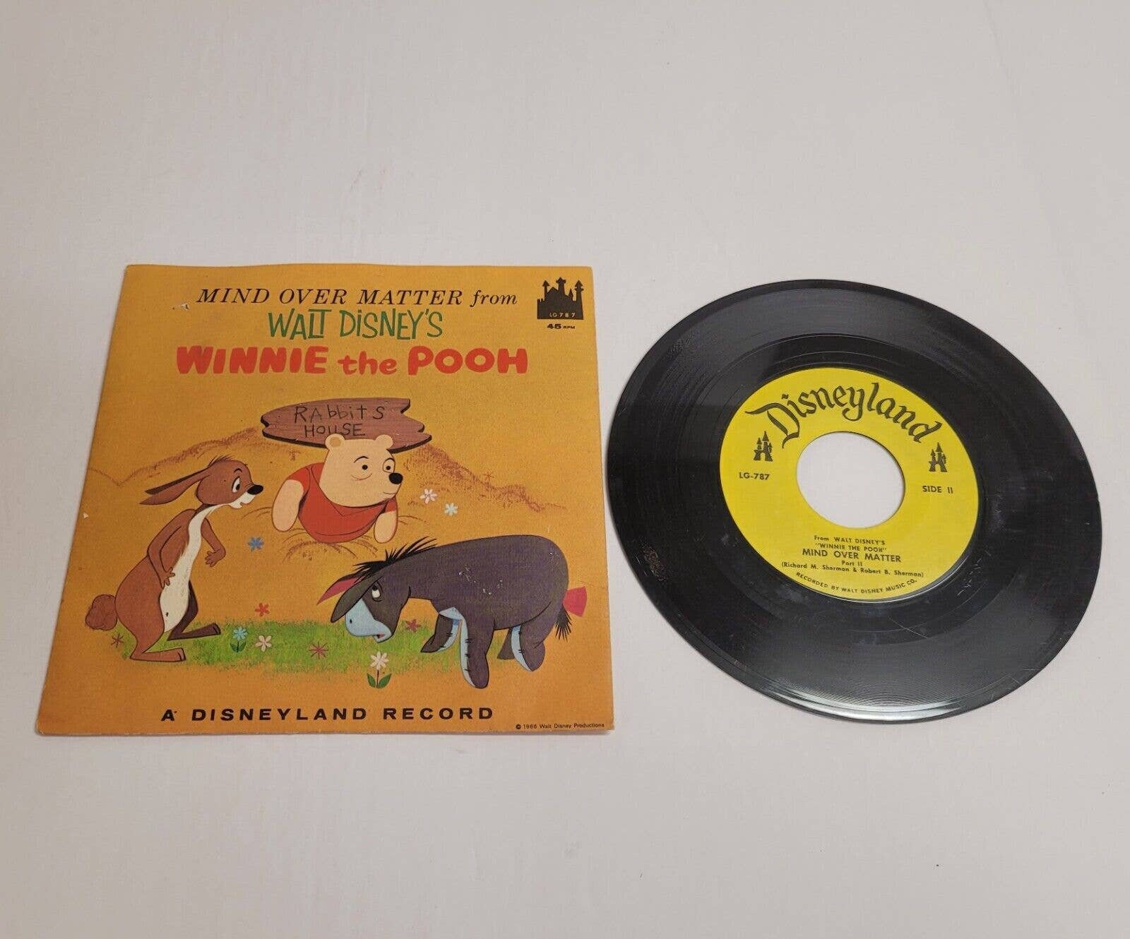 Vtg Disney Little Gem Winnie the Pooh Mind Over Matter Record Vinyl LG ...
