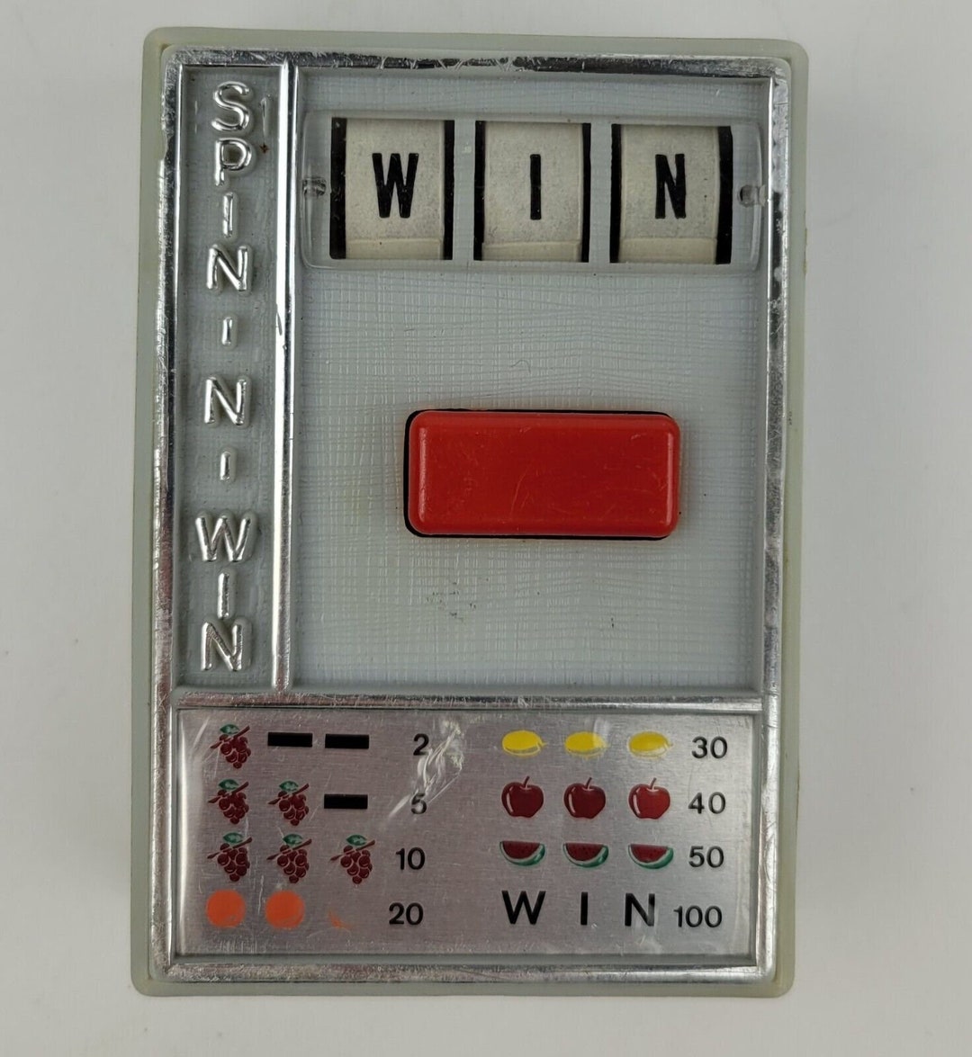Vintage Spin N Win Handheld Electronic Slots Slot Machine Game NOT ...