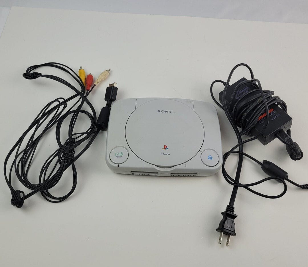 Sony Playstation Slim Mini PS1 Console & Cables Psone SCPH-101 Tested ...