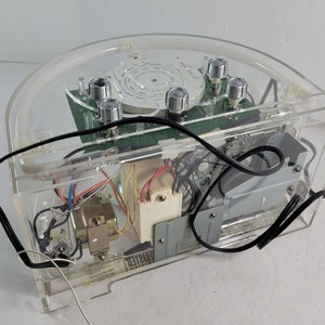 Vtg Sonic Clear See Thru AM/FM Neon Radio Cassette Radio Works Cassette ...