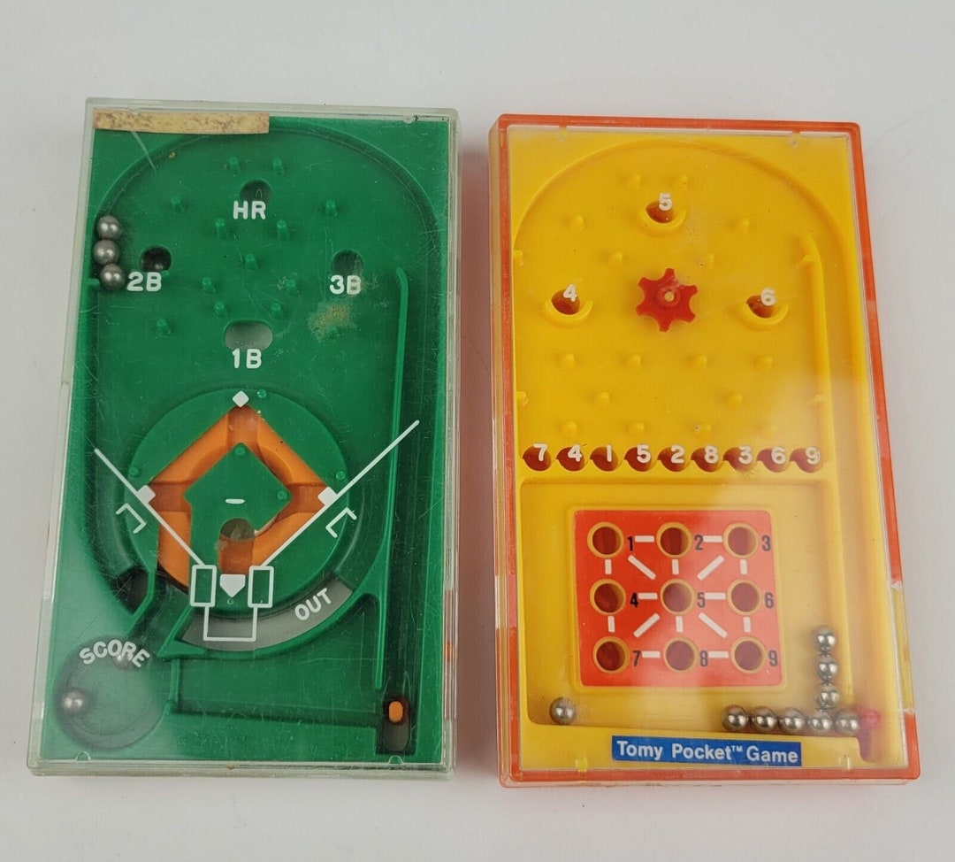 1975 Vintage Tomy Pocket Baseball Game & Tic-tac Score Game Lot Working ...