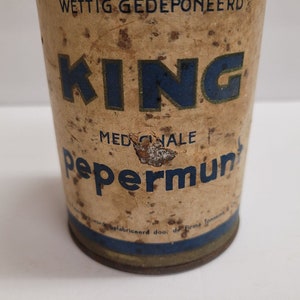 Vintage King Pepermunt Peppermint Candy Dutch Antique Tin Can RARE - Etsy