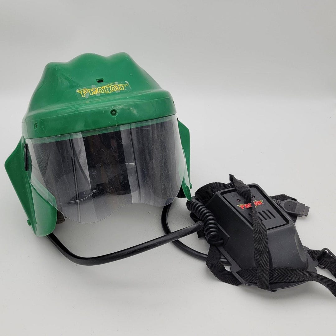 Entertech Photon Vintage Game Helmet Target Phaser Not Tested Parts ...