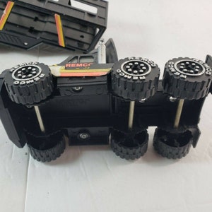 Vintage REMCO Racing 1986 Semi Car Carrier Transport Truck Toy Black 12 ...