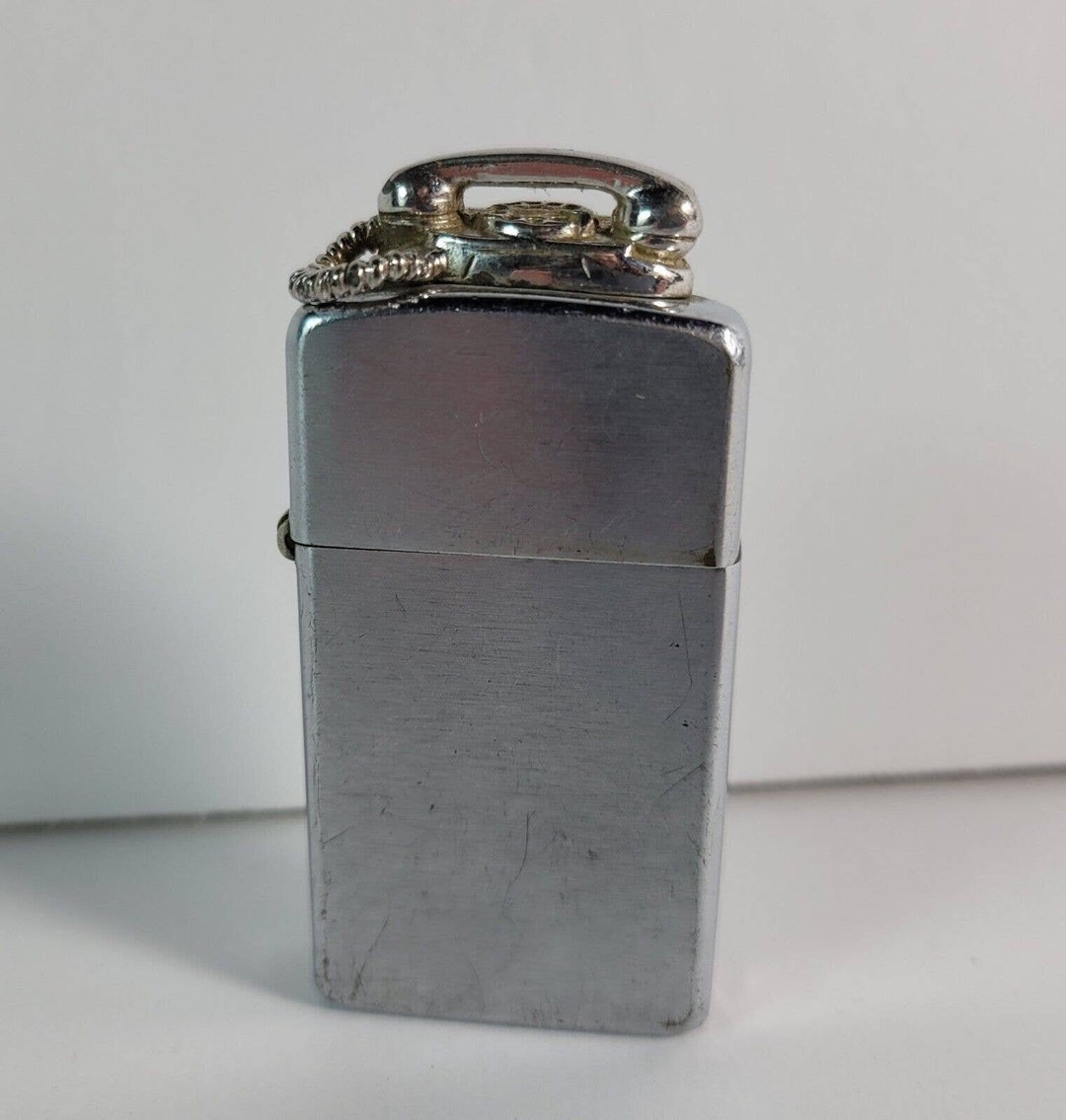 Vintage 1960's Park Lighter With Rotary Telephone on Top Silver Tone ...