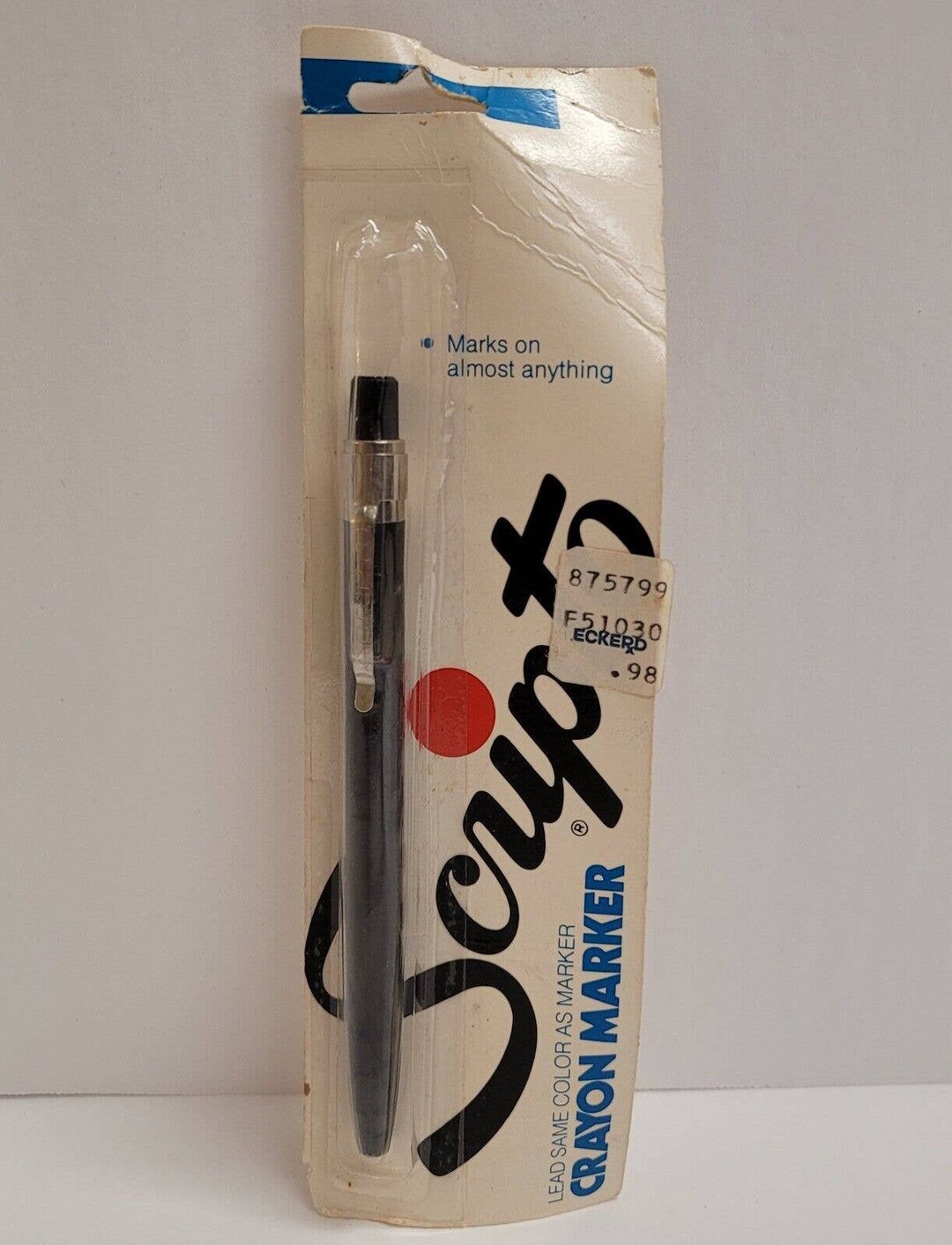 Vintage Scripto Crayon Marker Black No. W749 Marks Almost Anything - Etsy
