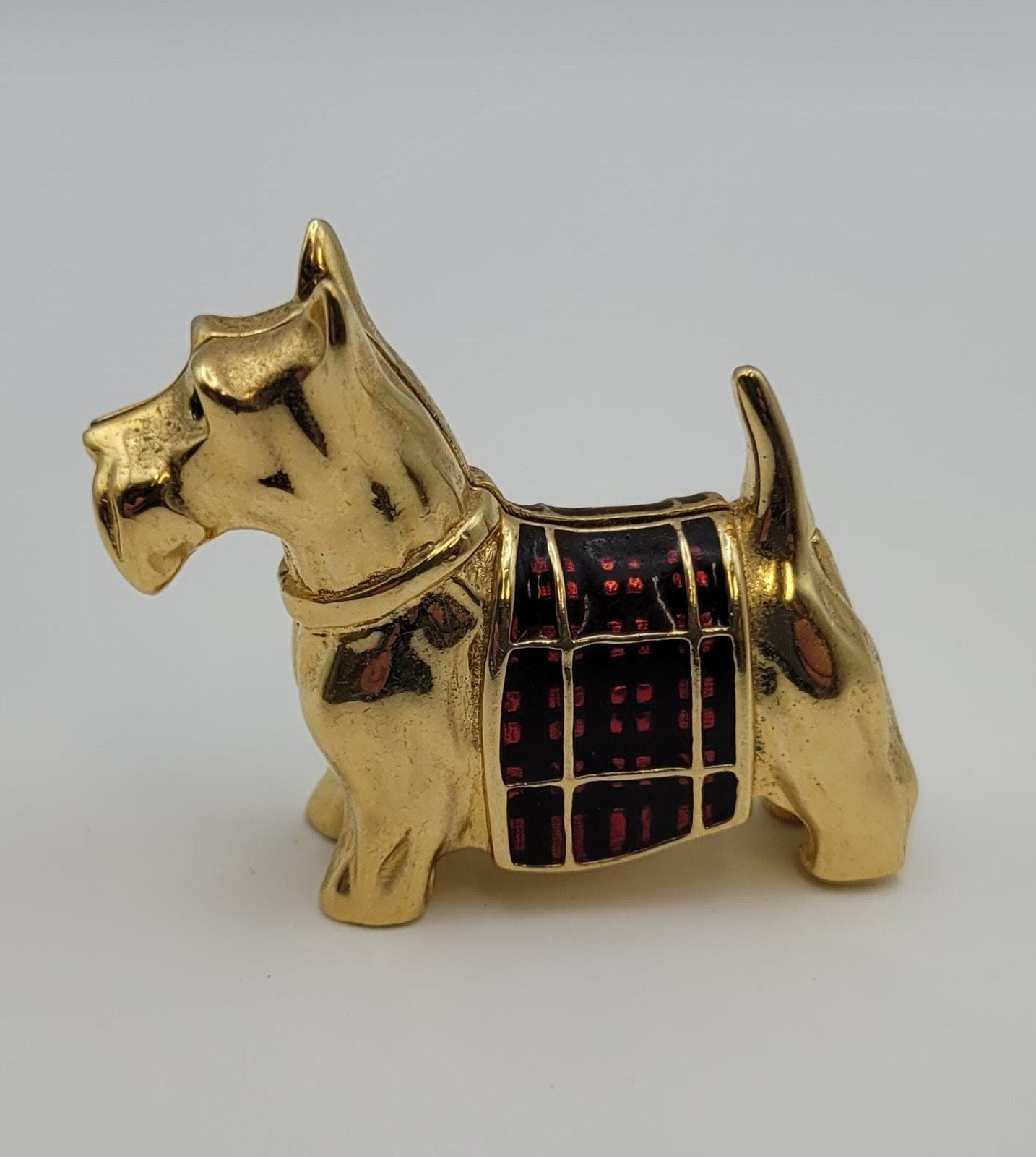 Estee Lauder Scottie Dog Scottish Terrier Vintage Solid Perfume Compact ...