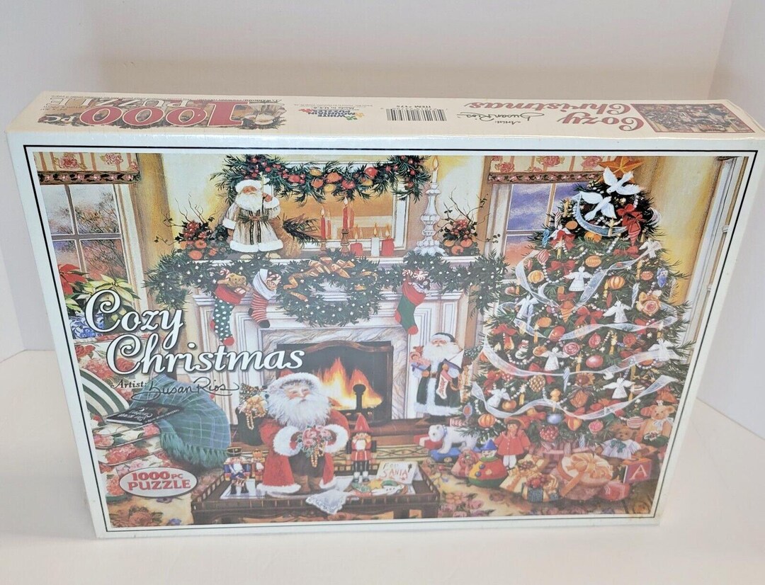 Vintage 2000 White Mountain Puzzles Cozy Christmas Susan Rios #175 ...