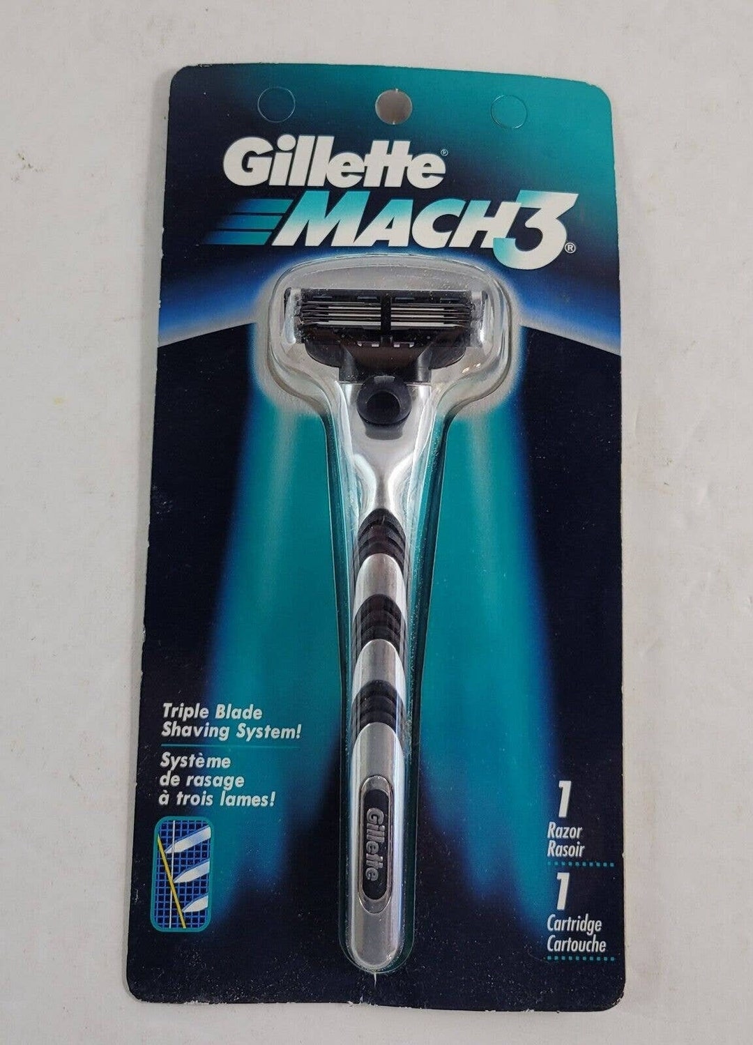 Vintage Gillette Mach3 Turbo Razor Handle W/ 1 Cartridge NOS - Etsy