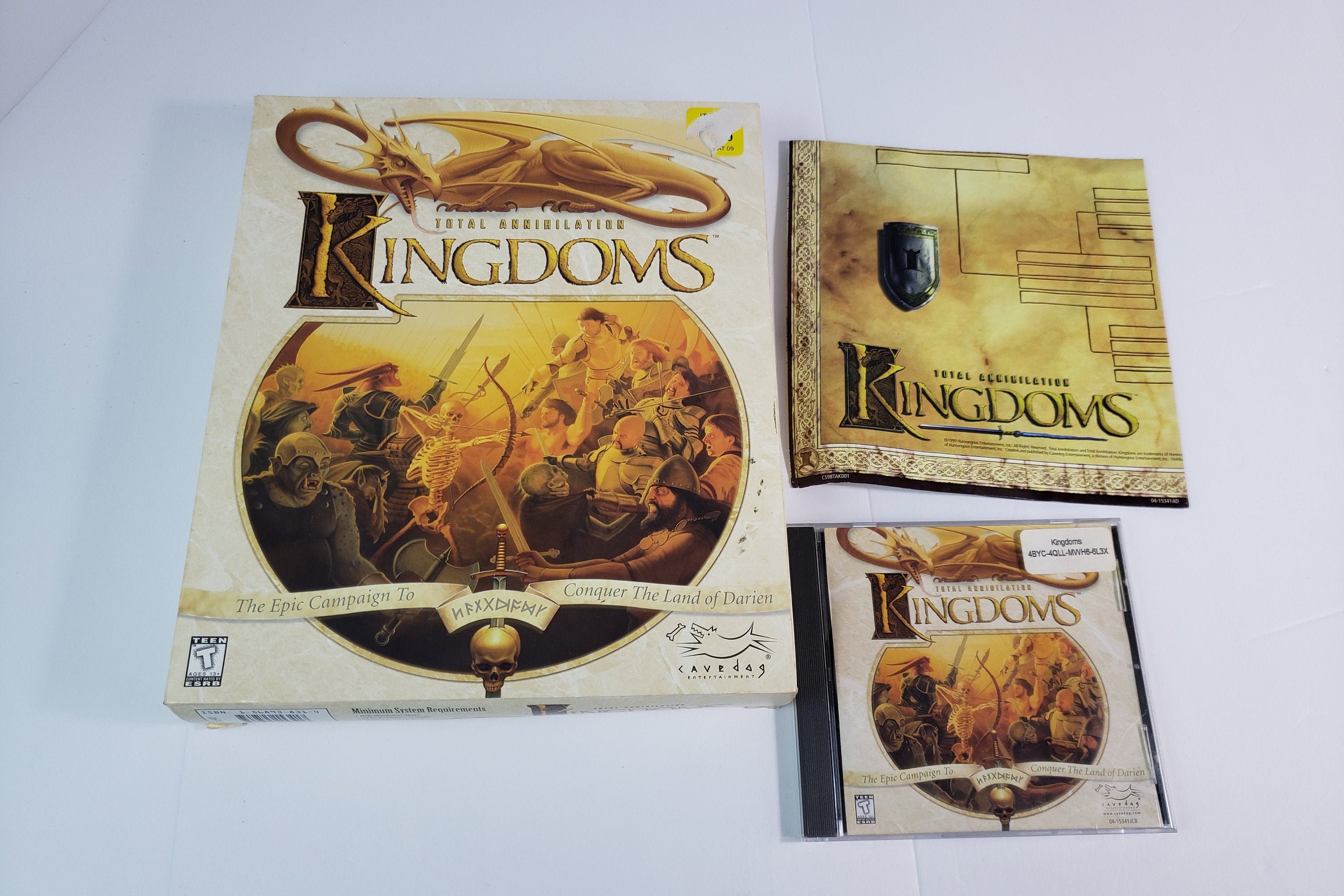 Total Annihilation Kingdoms Big Box (PC 1999) Video Game W/ Map, Game ...
