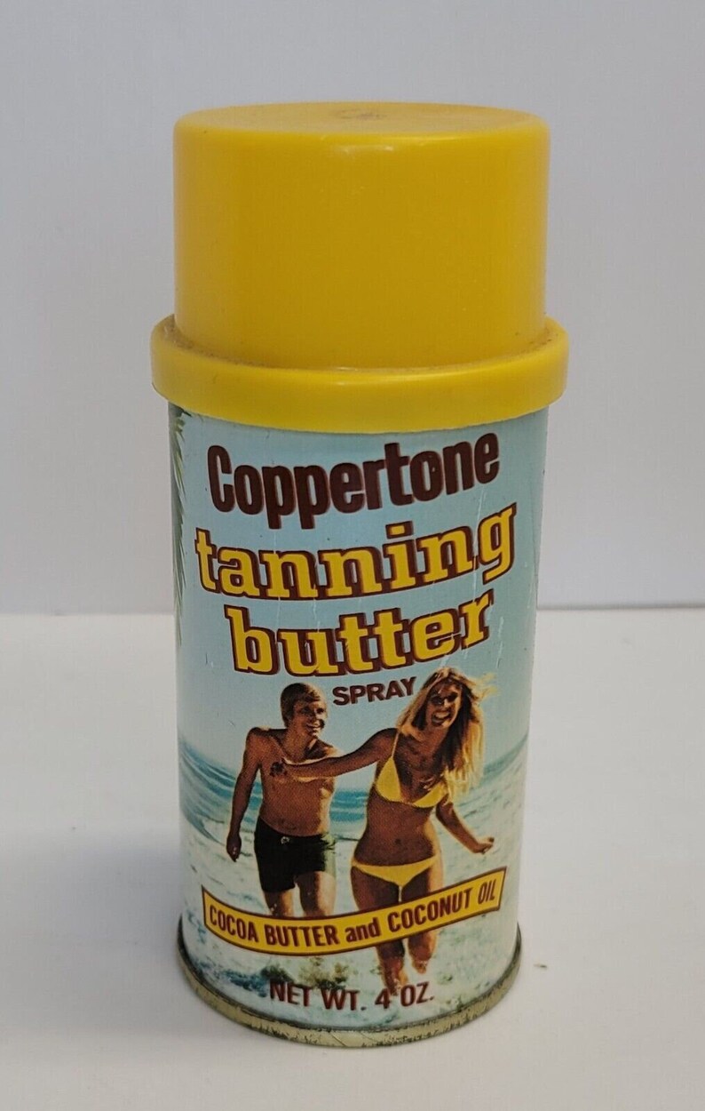Vintage COPPERTONE Tanning Butter Spray Aerosol Spray Metal Can ...