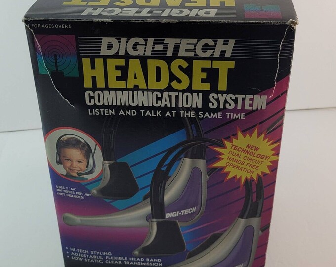 Digi-tech Two Hands Free Walkie Talkies Headset Complete in Box 48166 ...