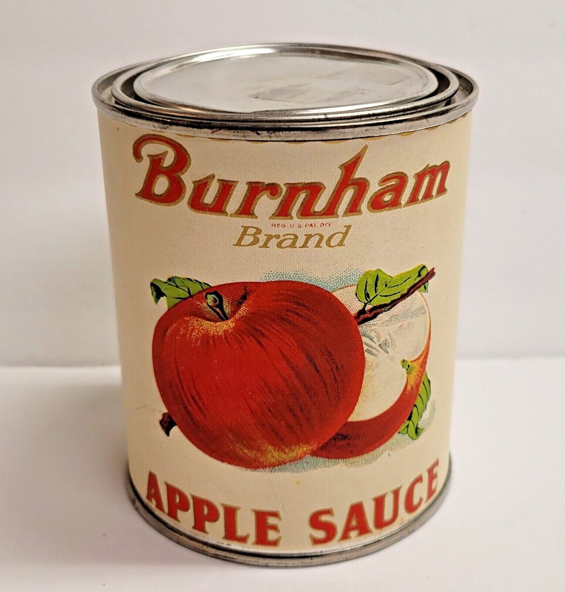 Burnham Brand Apple Sauce Tin Can Edgett Newark New York C1949-50's ...