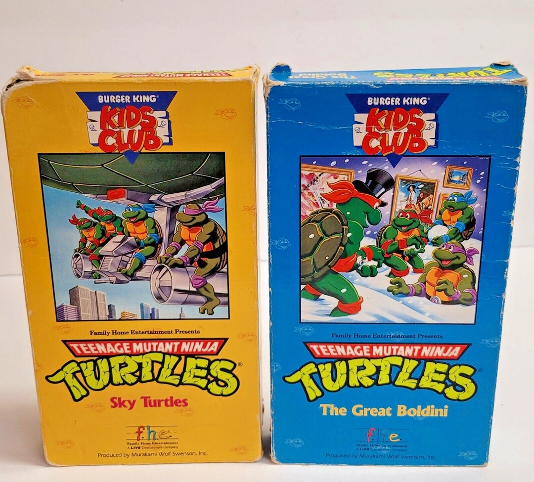 Teenage Mutant Ninja Turtles VHS Lot of 2 Burger King Kids - Etsy