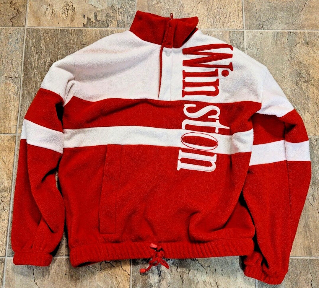 Vintage Winston Dennis Conner Around the World Pullover Fleece Jacket ...