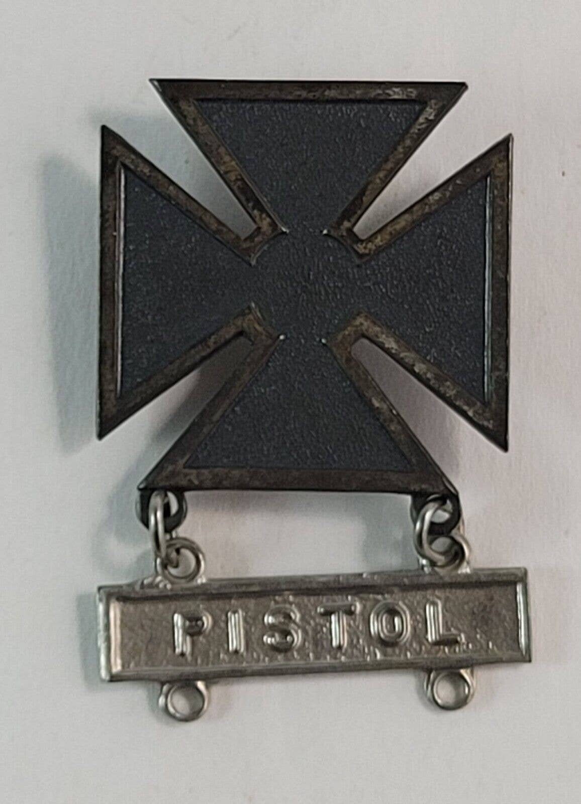 WWII US Army Iron Cross Marksman Badge Silver Pin PISTOL Bar - Etsy