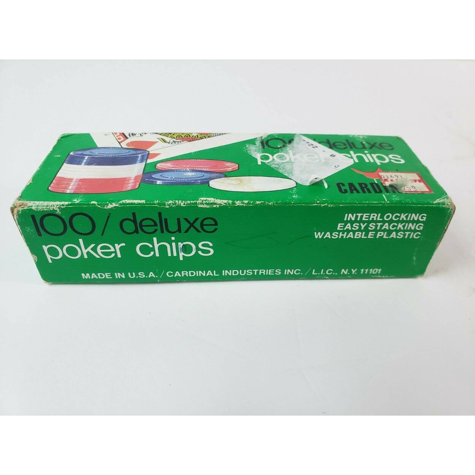 Vintage Cardinal 100 Deluxe Poker Chips Box Set Made in USA | Etsy