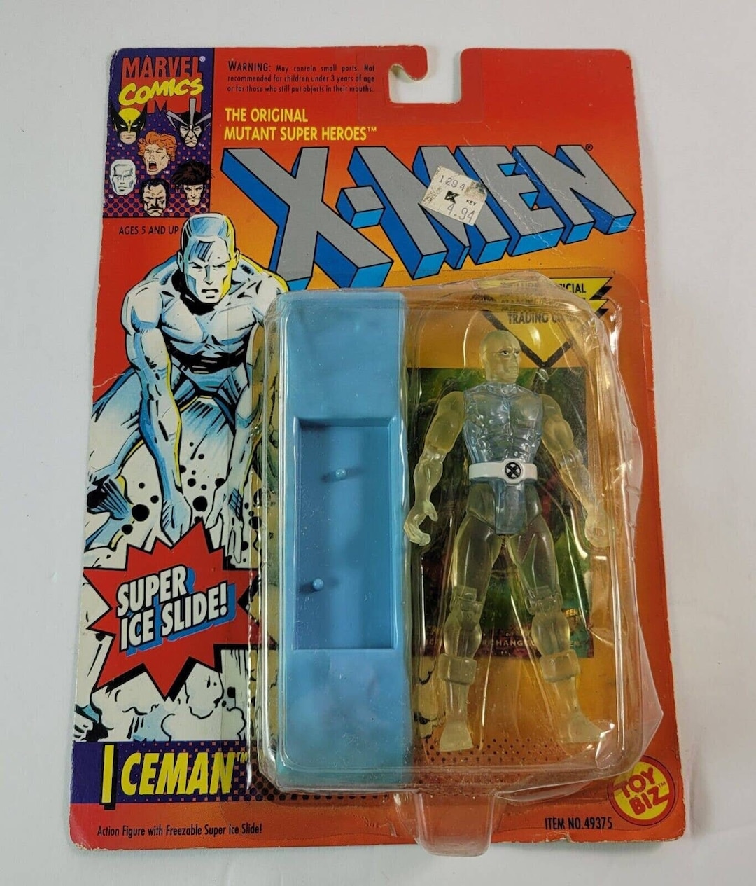 Iceman Marvel Entertainment X-men W/ Super Ice Slide Action Figure 1993 ...