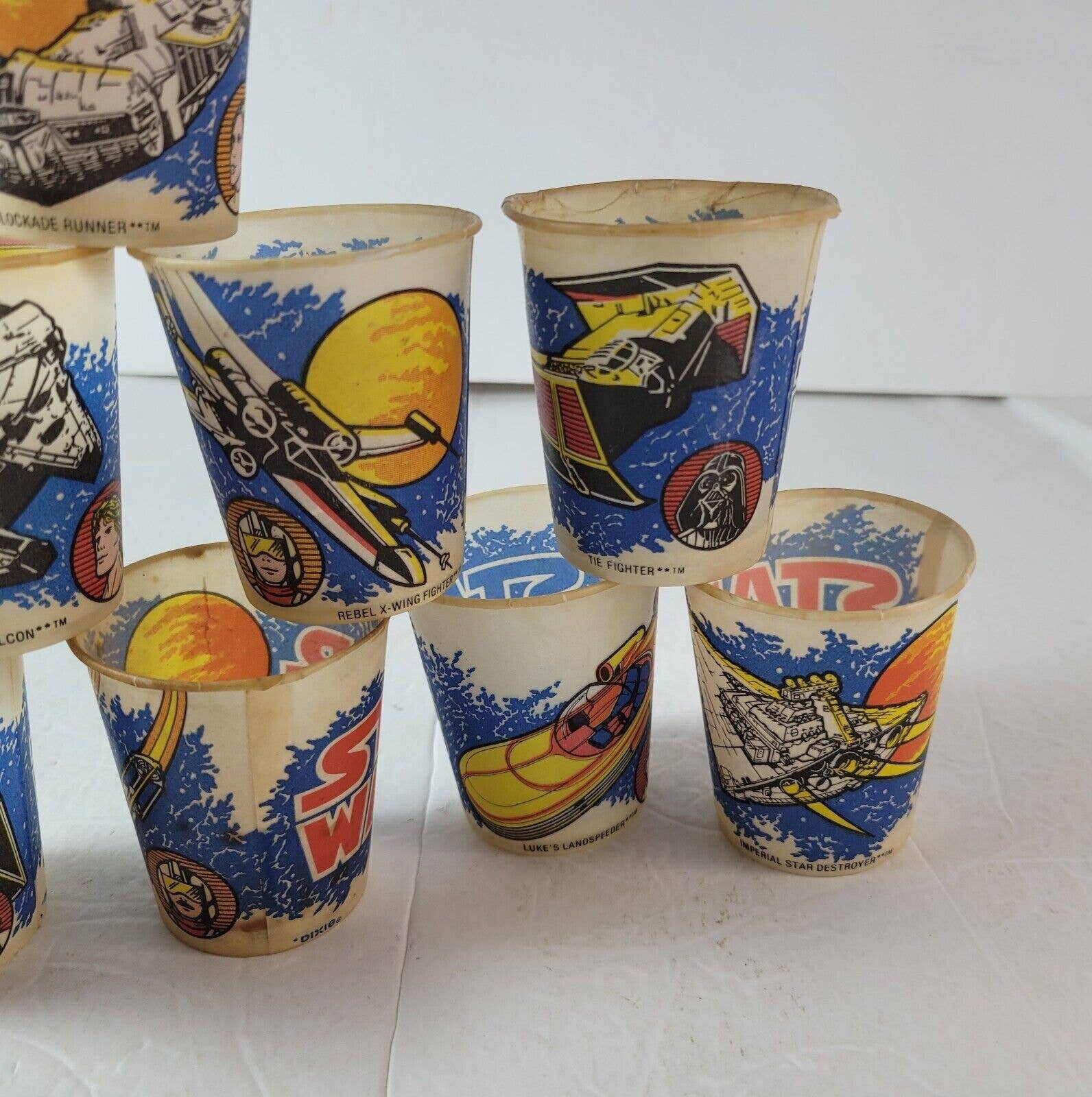 Vintage Star Wars Dixie Cups 1970s W/ Space Ships X-wing Tie - Etsy