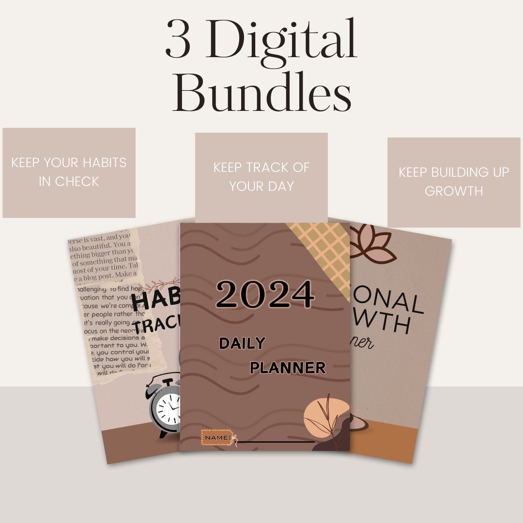 3 Digital Bundles Digital Planners Bundles 2024 PLR - Etsy