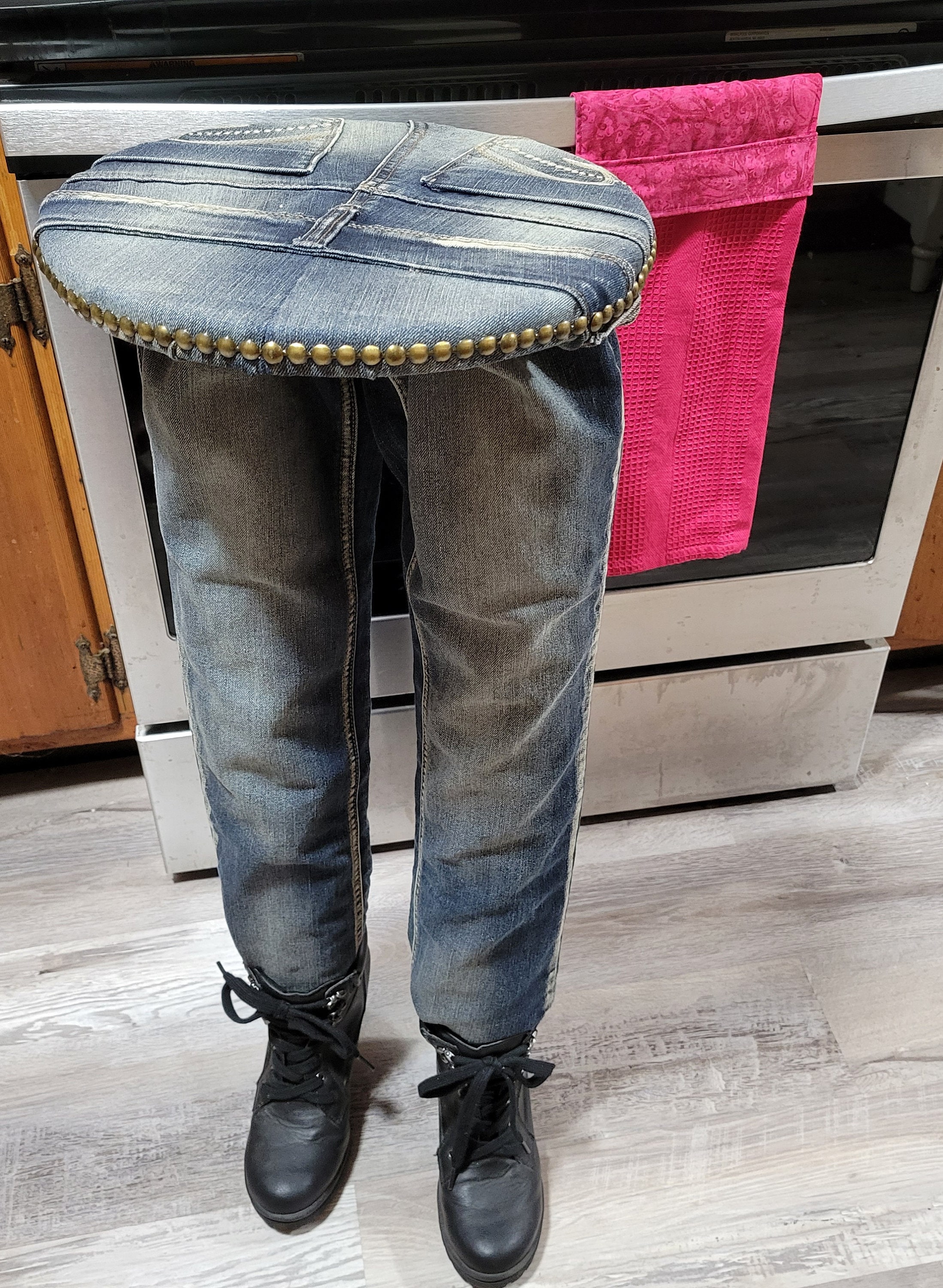 Unique Handmade Denim Jean Table Boots for Feet Named "earline" - Etsy