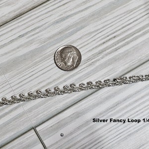 Gold Silver Metallic Trim Ric Rac Flat Vintage Sold by the Yard Great ...