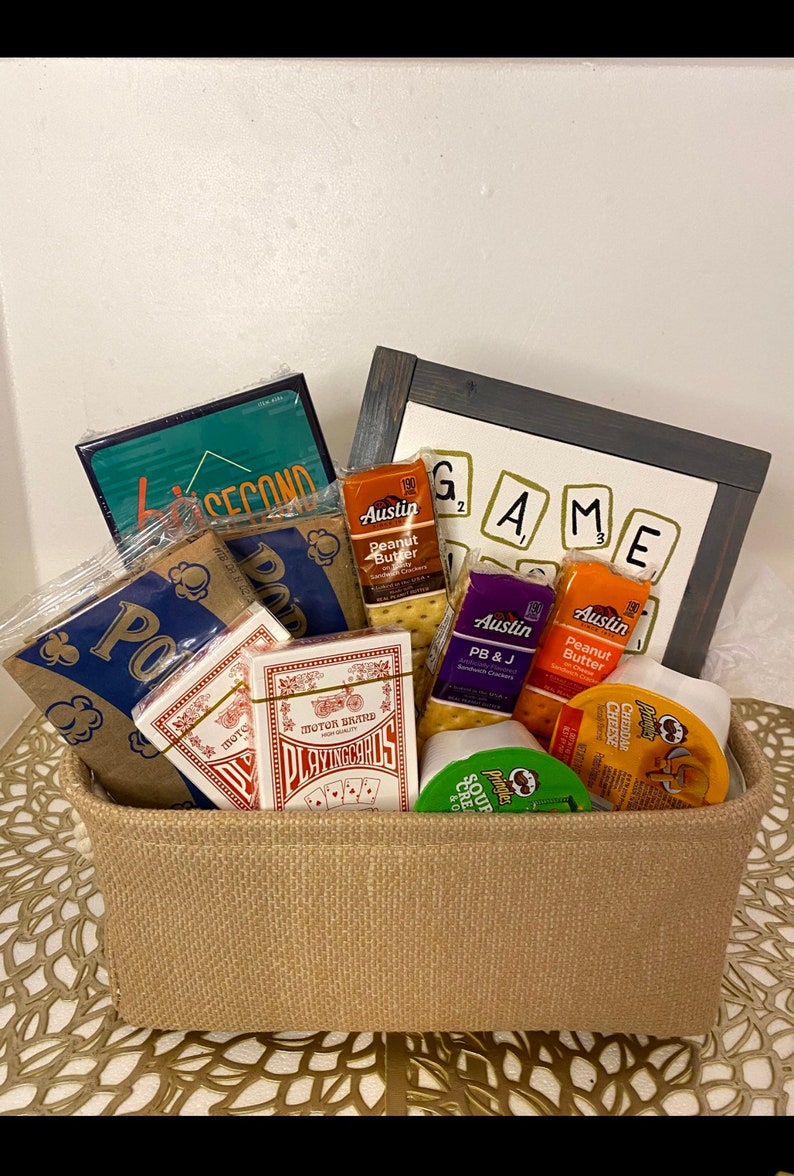 Family Game Night Themed Gift Basket - Etsy