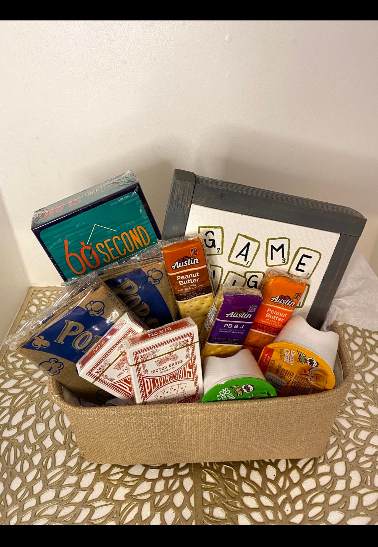 Game Night Themed Gift Basket | Etsy