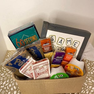 Game Night Themed Gift Basket - Etsy