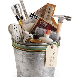 Handyman Gift Basket: First Homeowner Essentials With Custom Wood Tag ...