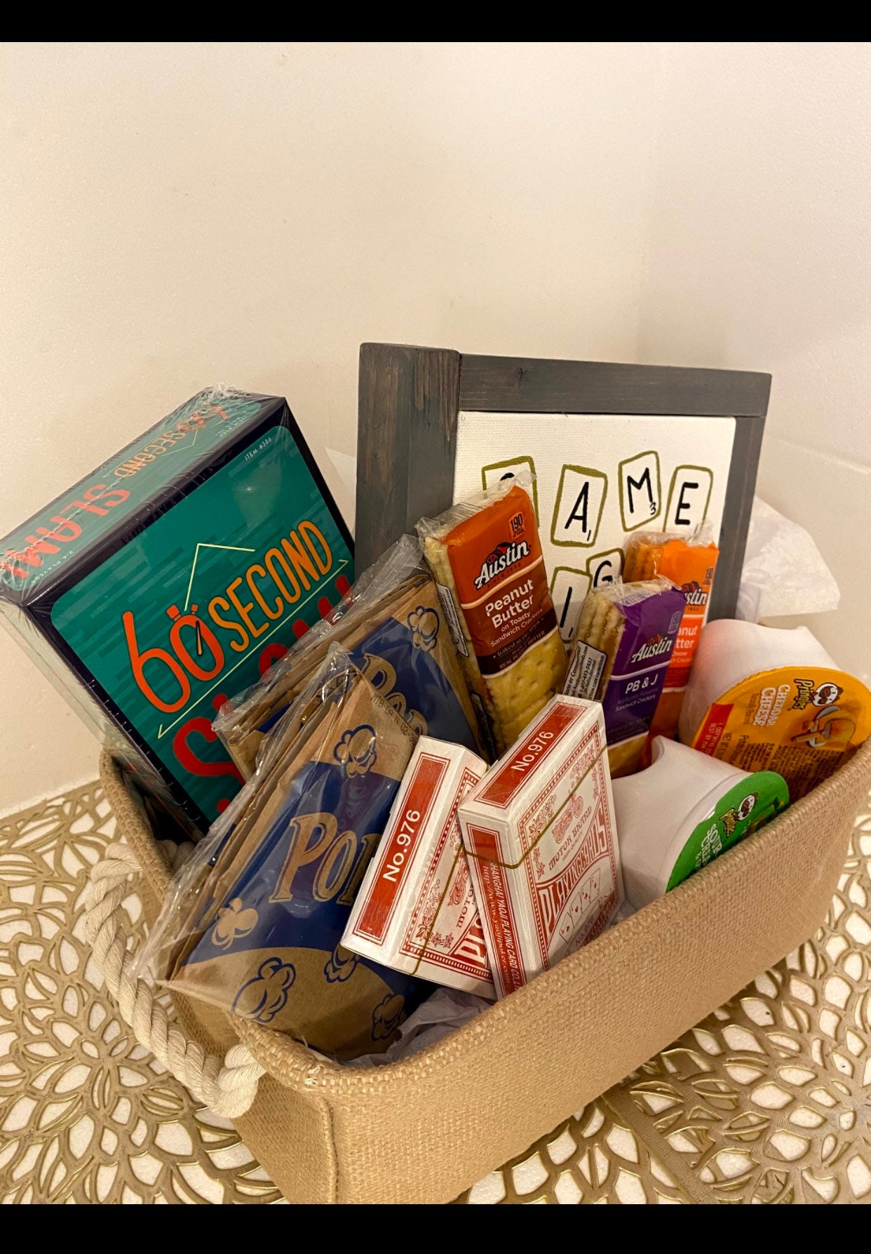 Family Game Night Themed Gift Basket - Etsy