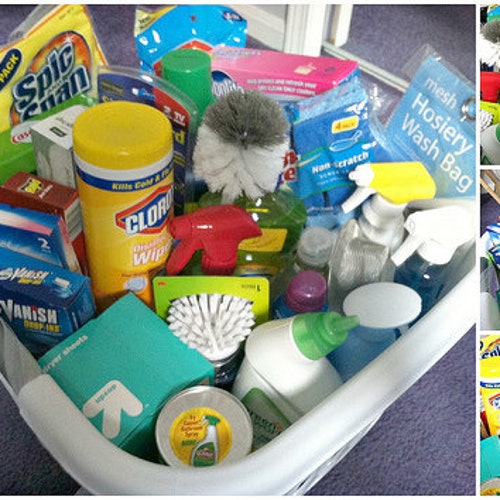 Cleaning Supply House Warming Gift Basket Survival Kit New - Etsy