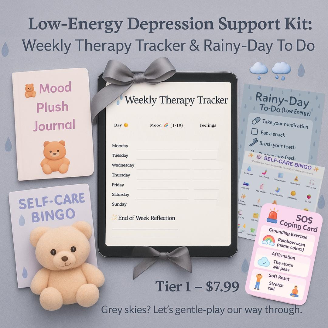 Tier 1: Drizzle Day Kit — Digital PDF for Goodnotes Depression Relief ...