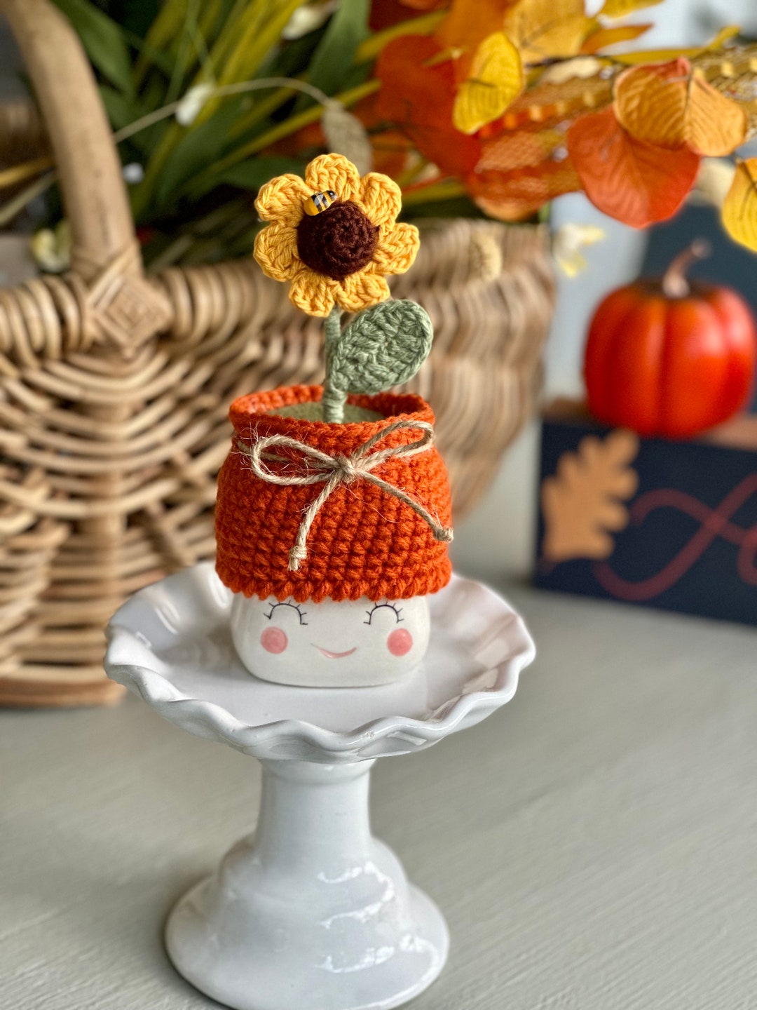 Marshmallow Mug Cap Sunflower - Etsy