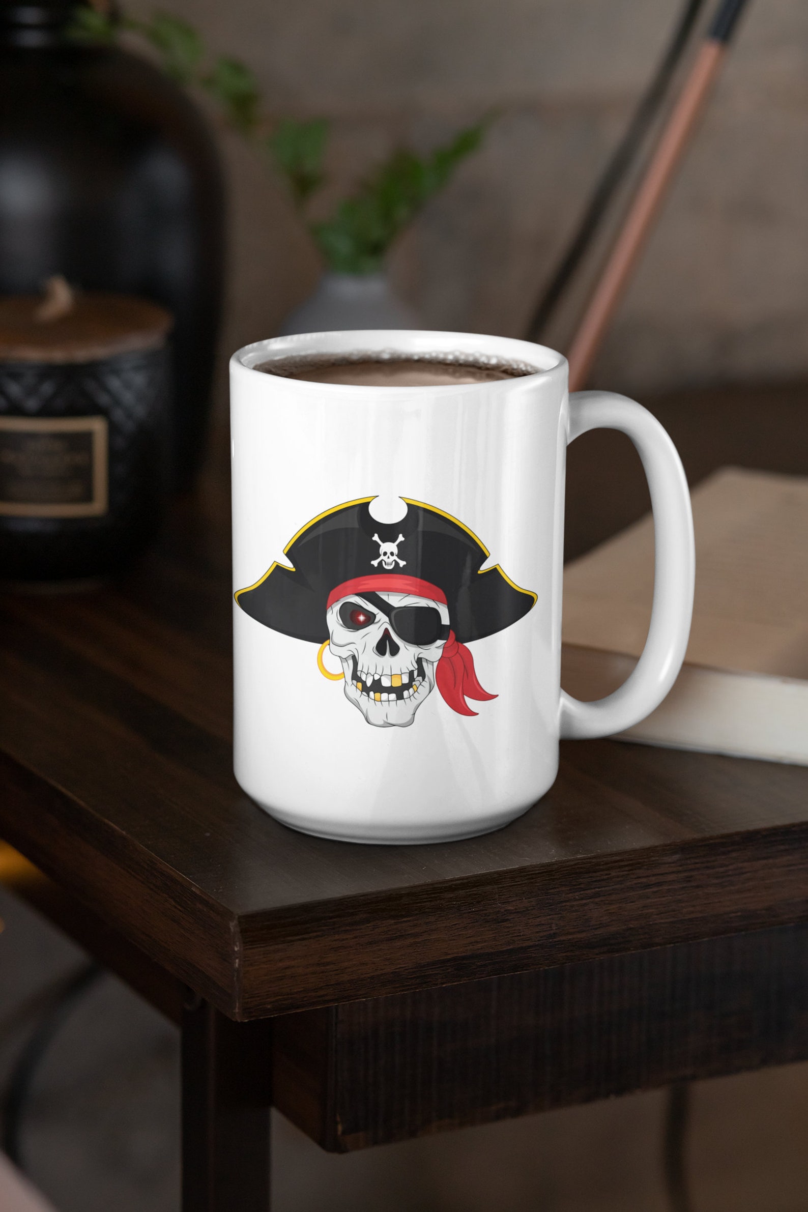 Pirate Skull mug Scary mug Cool coffee mug Sarcastic mug | Etsy