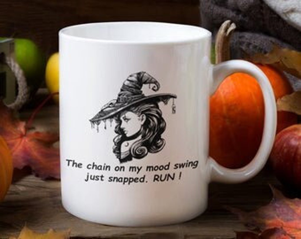 Witchy Mug Witch Mug Witch Hat Halloween Mug Black Witch - Etsy