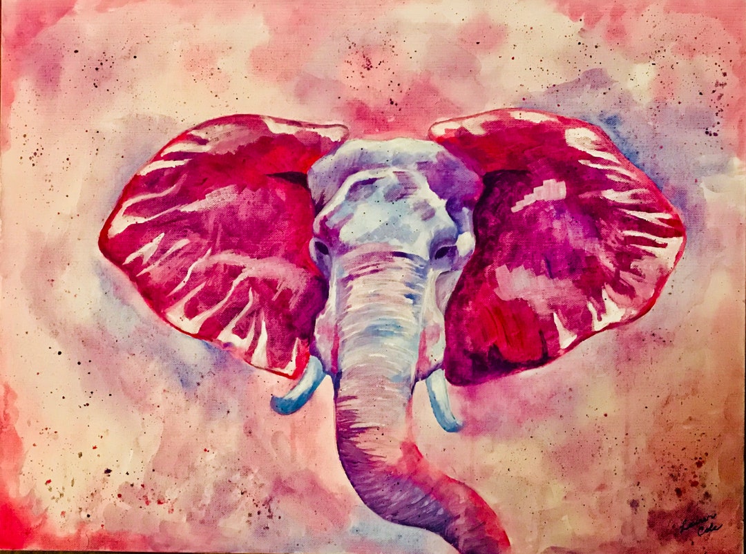 Printable Download of Original Watercolor Wild Elephant Painting - Etsy