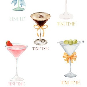 TINI TIME 5 Piece Individual Bar Art - Etsy